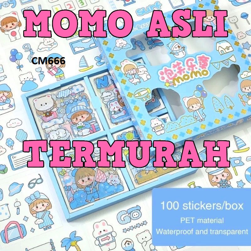 Viral Momo Stickers/Momo Stickers 100 ชิ้น/กล่อง | Shopee Thailand