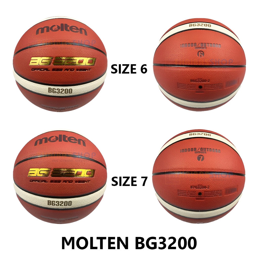 (ของแท้ 100%) บาสเกตบอล ลูกบาส Molten รุ่น BG3200 ลูกบาสหนัง PU เบอร์ 6 ...