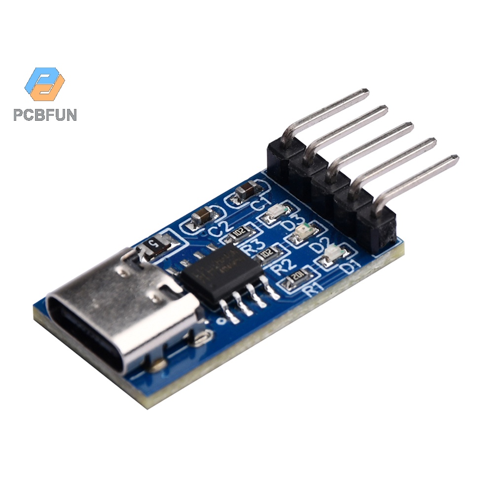 Pcbfun บอร์ดโมดูลอะแดปเตอร์แปลง USB-A/C USB เป็น TTL Serial Port CH340N 5V เป็น 3.3V | Shopee ...
