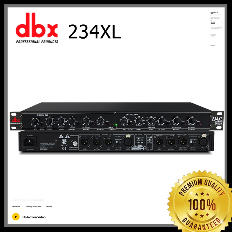 DBX 234XL CROSSOVER ครอสโอเวอร์3ทาง ครอสโอเวอร์ 234 XL Ce-ance stereo 2 ...