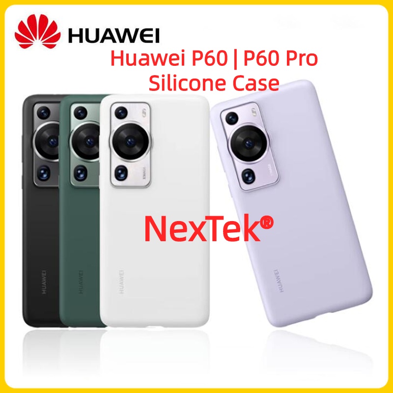 แท้100% Huawei P60 P60 Pro Silicone Case Huawei P60 P60 Pro ซิลิโคน เคส ฝาครอบป้องกันไฟเบอร์ทน ...