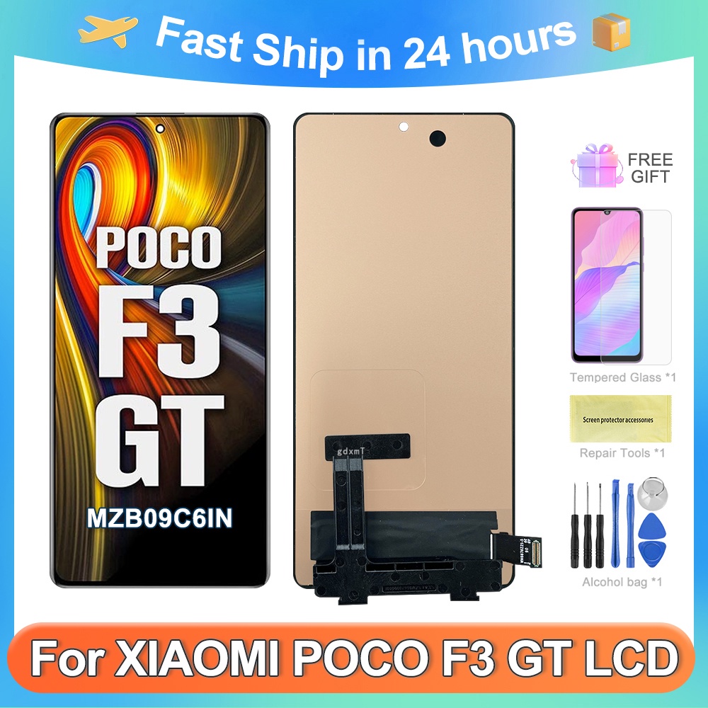 Poco F3 GT 6.67 "; หน้าจอสําหรับ Xiaomi POCO F3 GT จอแสดงผล LCD Touch Screen Digitizer เปลี่ยน ...