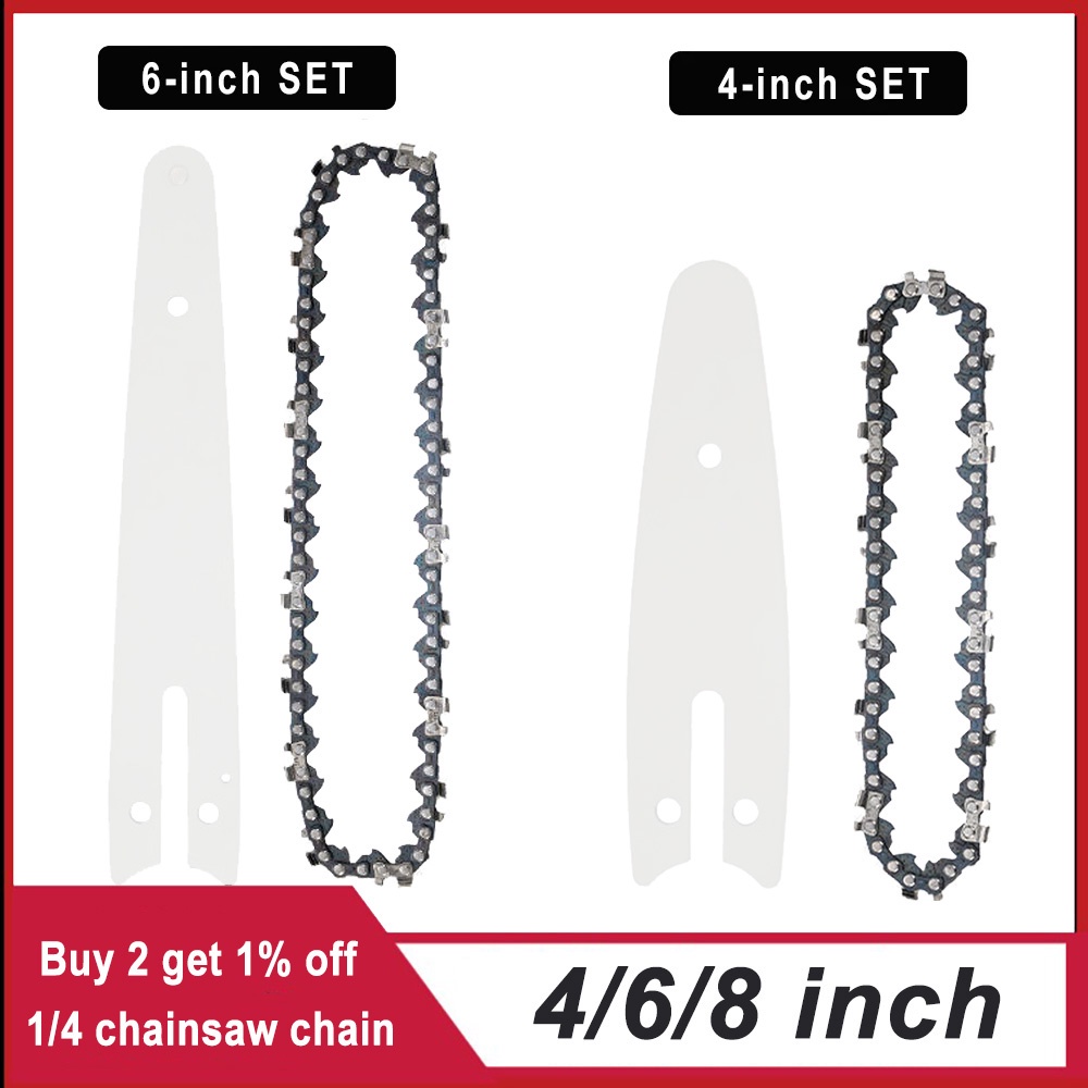 🏆🏆（1/2/5pcs）6 Inch inch Chainsaw Chain 1/4" Electric Chainsaw Chain ...