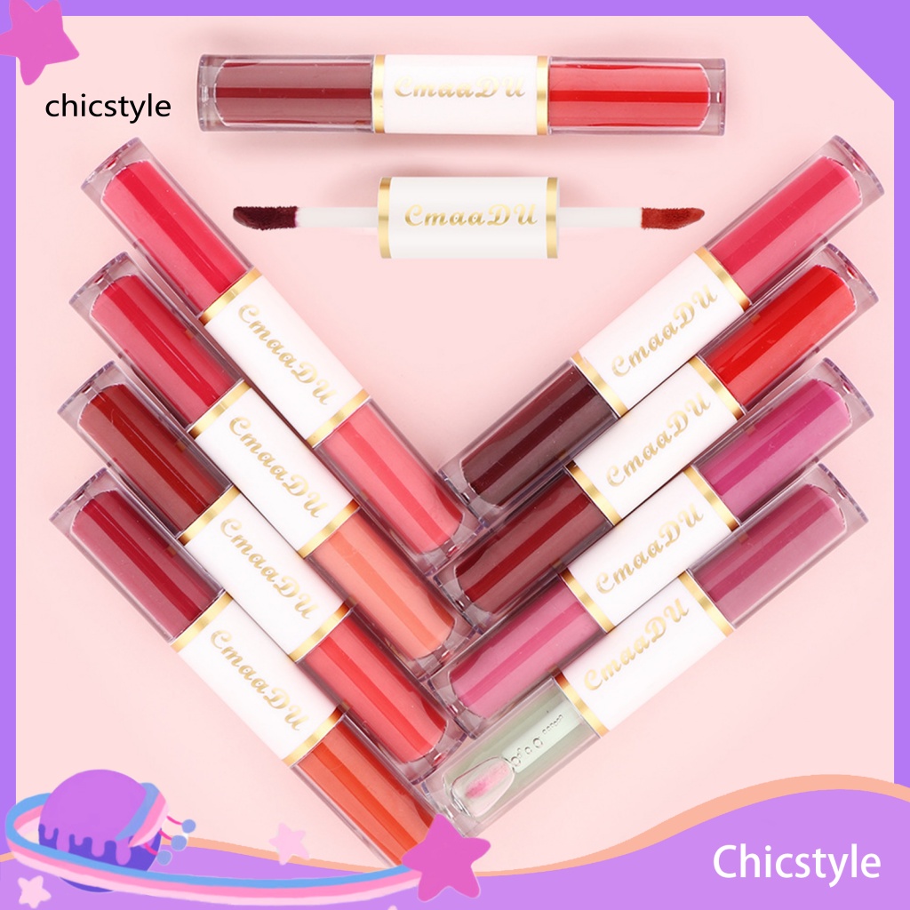 Chicstyle ลิปสติก ลิปกลอส เนื้อแมตต์ ไม่จางหาย 4 มล. 4 ชิ้น | Shopee Thailand