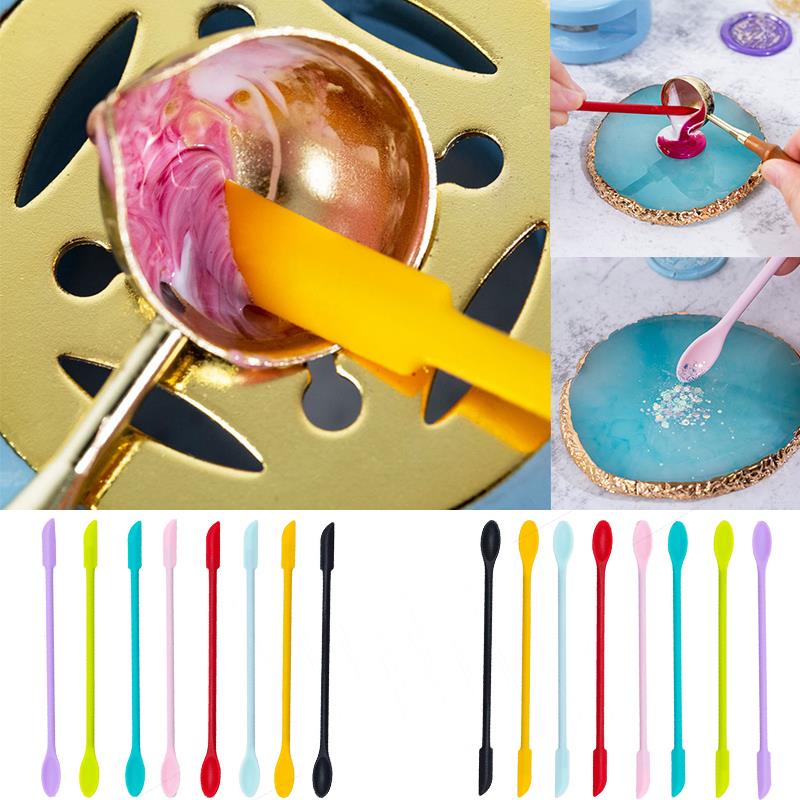 ขี้ผึ้งแสตมป์ Double-End ซิลิโคน Scraper Stir และ Scrape Wax ระหว่างการ ...