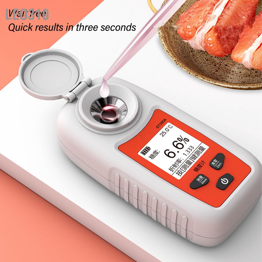 Leo310 LCD Brix Digital Refractometer Non Slip Dust Proof Cover ...