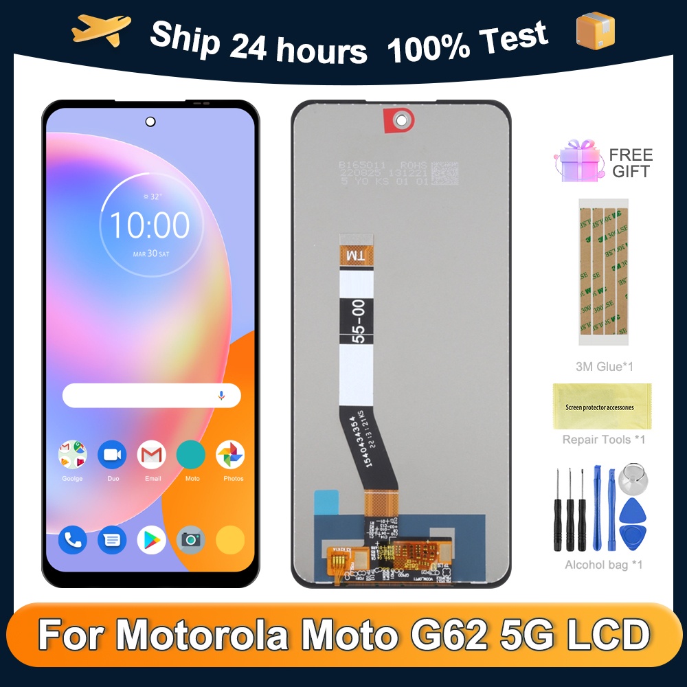 อะไหล่หน้าจอสัมผัส LCD G62 5G 6.5 นิ้ว สําหรับ Motorola Moto G62 Moto ...