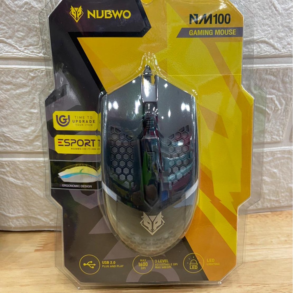 NUBWO NM-100 เมาส์ เมาส์เกมมิ่ง เล่นเกม MOUSE USB GAMING OPTICAL มีไฟ | Shopee Thailand