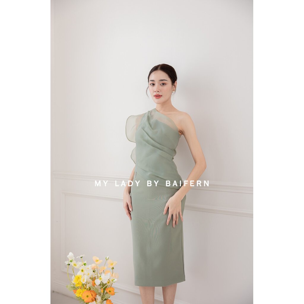 ชุดเดรสไปงานแต่ง ชุดออกงาน MY LADY BY BAIFERN - ML0434 | Shopee Thailand