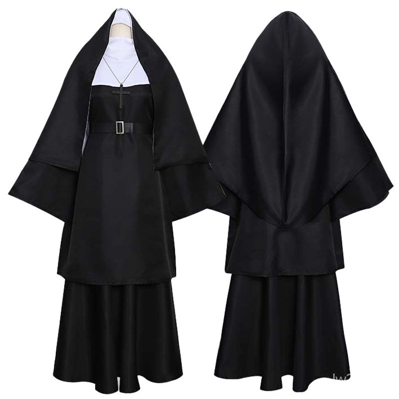 [Quality in stock] manyou club THE NUN ghost NUN cos costume Halloween ...