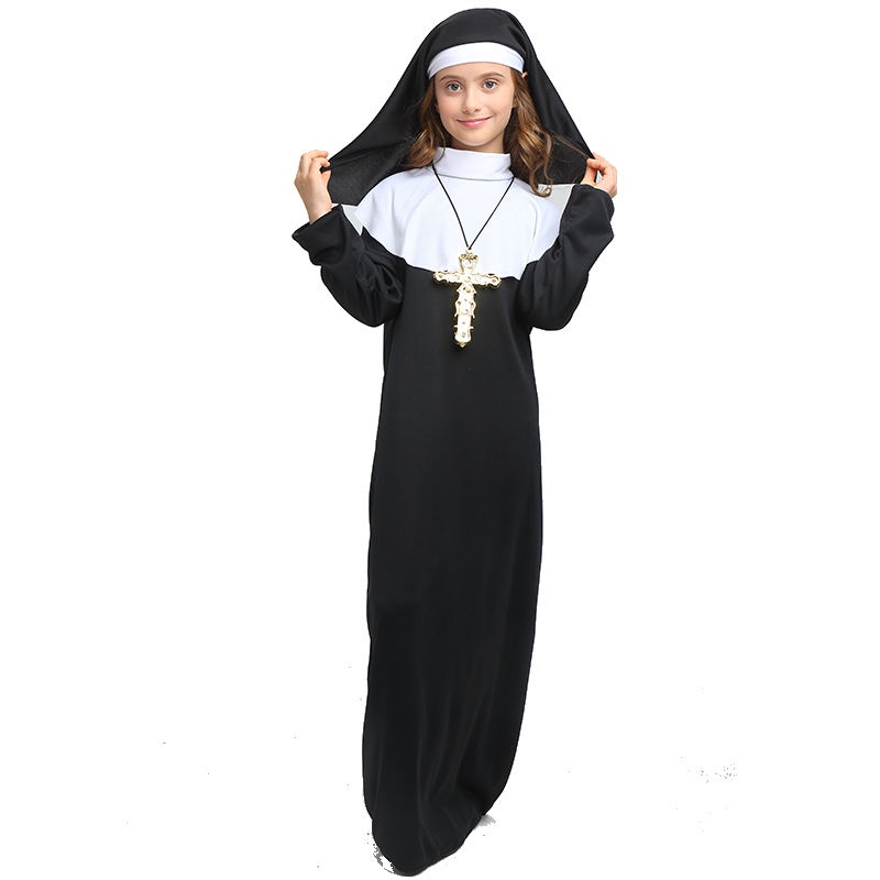 แม่ชี คอสเพลย์ Adult Children Nun Costume Nun cosplay Halloween Costume ...