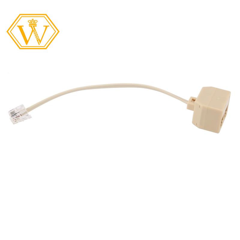 อะแดปเตอร์แยกสายโทรศัพท์ RJ11 ตัวผู้ เป็นตัวเมีย RJ11 คู่ | Shopee Thailand