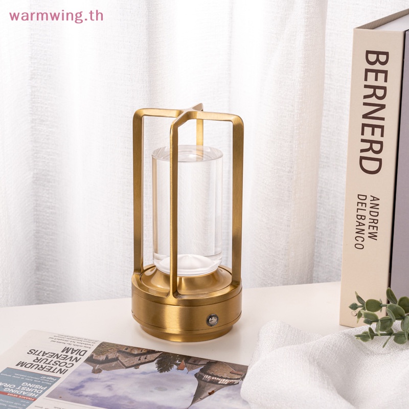 Warmwing โคมไฟตั้งโต๊ะ LED ไร้สาย หรี่แสงได้ 3 สี พร้อมเซนเซอร์สัมผัส ขนาดพกพา ชาร์จได้ พร้อม ...