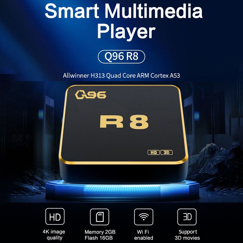 Q96 R8 Android 10 กล่องสมาร์ททีวีAllWinner H313 Quad Core 2.4G 5G Dual ...