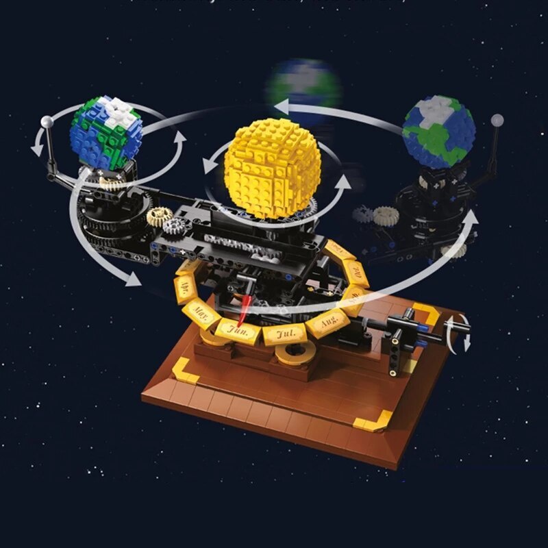 865PCS New Galaxy Solar System Earth Moon Sun Orrery Model WORLD DIY ...