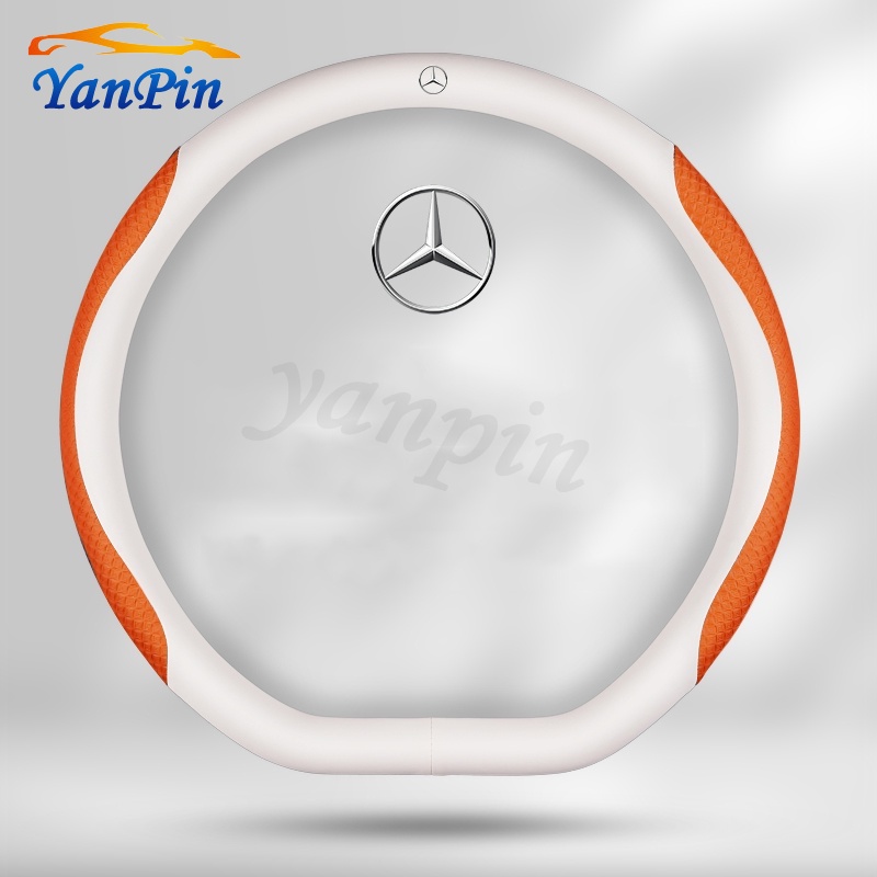 For Benz ปลอกหุ้มพวงมาลัยรถยนต์ คาร์บอนไฟเบอร์ Mercedes slk W124 AMG W212 AMG GT63 W210 6X6 W117 ...