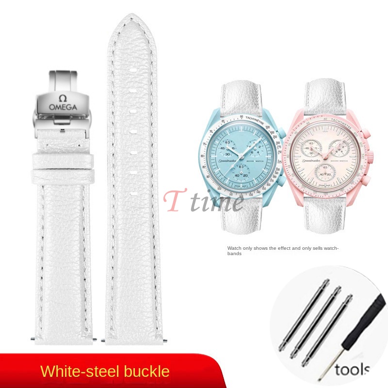 ใหม่ สายนาฬิกาข้อมือหนังแท้ แบบนิ่ม 20 มม. สําหรับ OMG Co-branded Joint ...