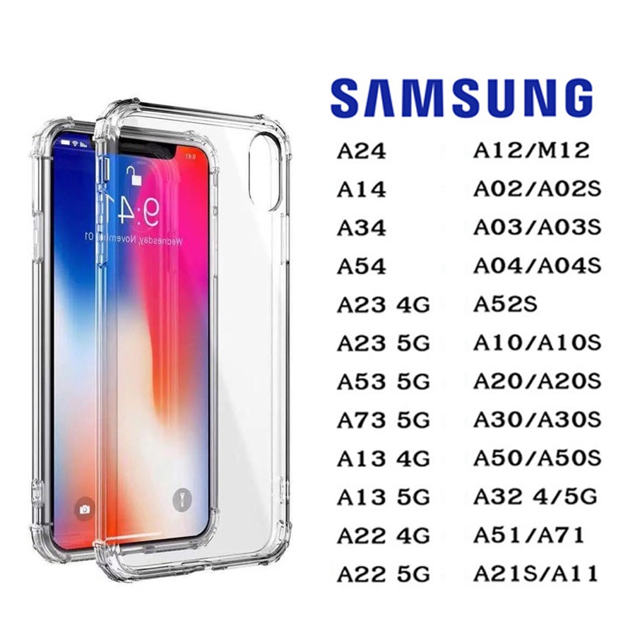 เคสกันกระแทก ใส สำหรับ Samsung A14 A24 A34 A54 A13 4G/5G A53 A73 A02 A03 A04 A02S A03S A04S A12 ...