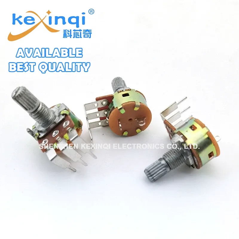 โพเทนชิโอมิเตอร์ WH148 Bent Pin Single พร้อมสวิตช์ B5K B10K 50K 100K ...