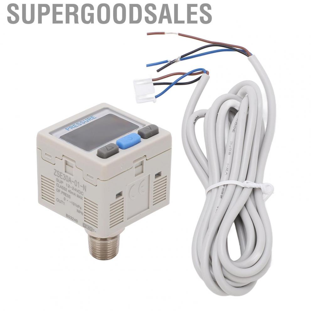 Supergoodsales Digital Pressure Gauge Thick Shell Clear Meter 12-24VDC ...