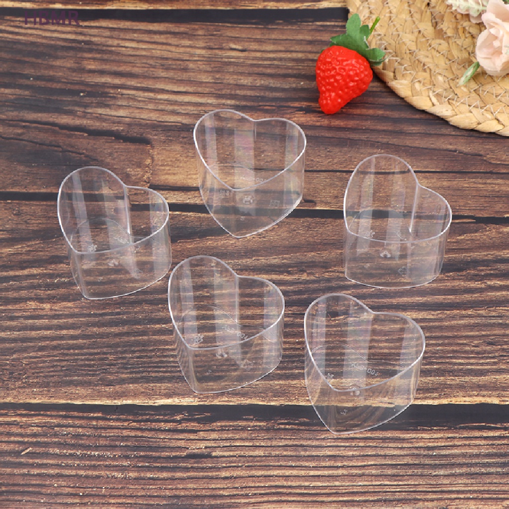 [HBMR] ถ้วยพลาสติกใส่ขนมหวาน รูปหัวใจ ขนาดเล็ก 70 มล. 12 ชิ้น HL ...