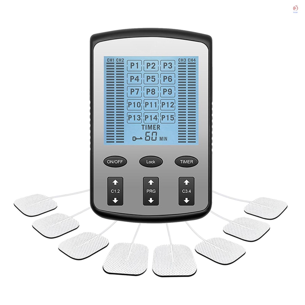 Kiss)tens EMS เครื่องนวดกล้ามเนื้อ 15 โหมด และ 4 เอาท์พุท 8 แผ่น แบบ ...