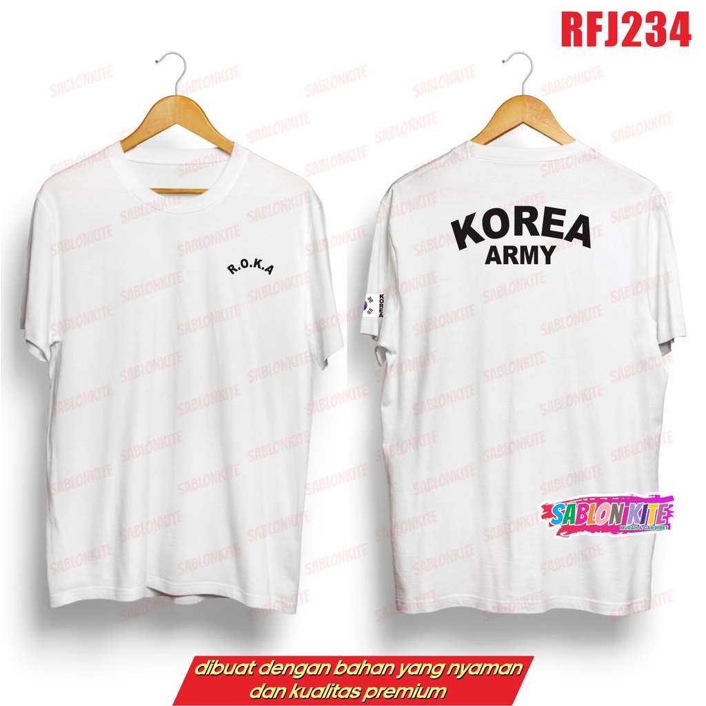 TEE QM !! เสื้อยืด ลาย Roka ARMY KOREA 2022 RFJ234 chanyeol | Shopee ...