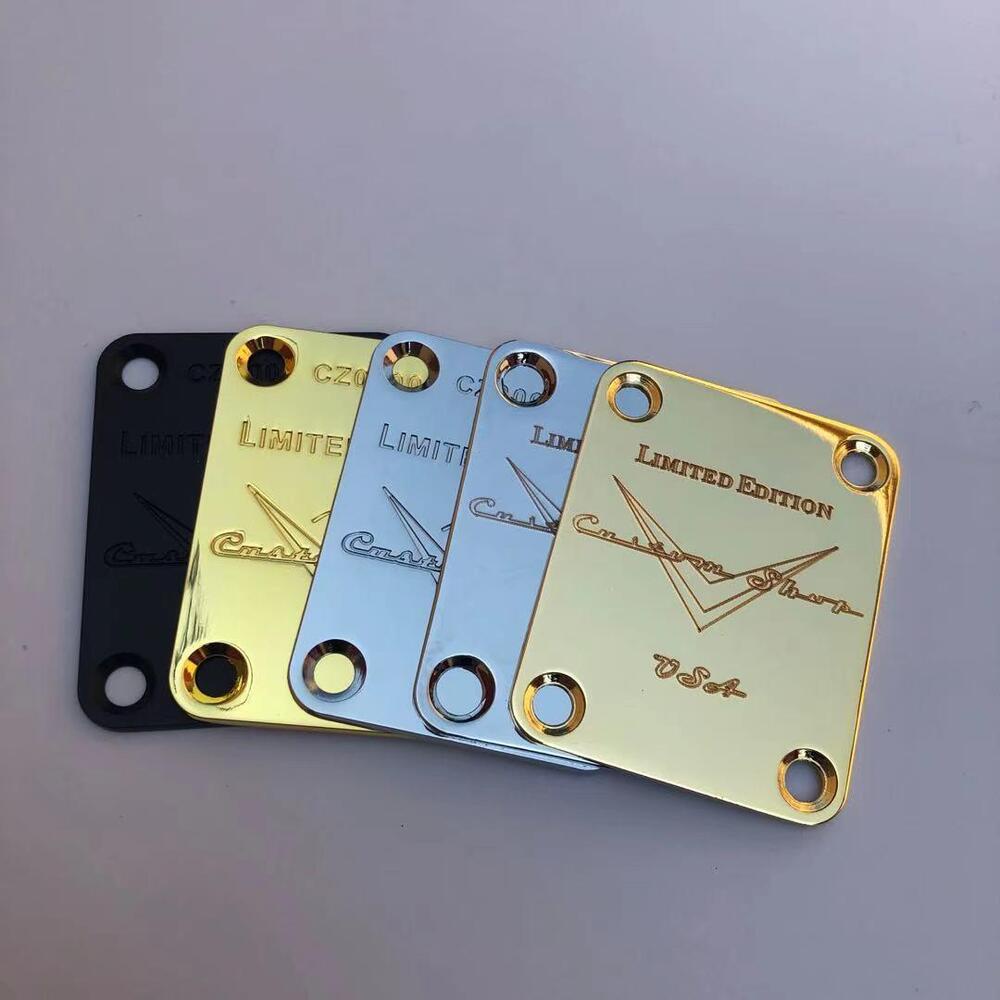 Fender Limited Edition แผ่นคอกีตาร์โครเมี่ยม สีทอง สีดํา สําหรับกีตาร์ ...