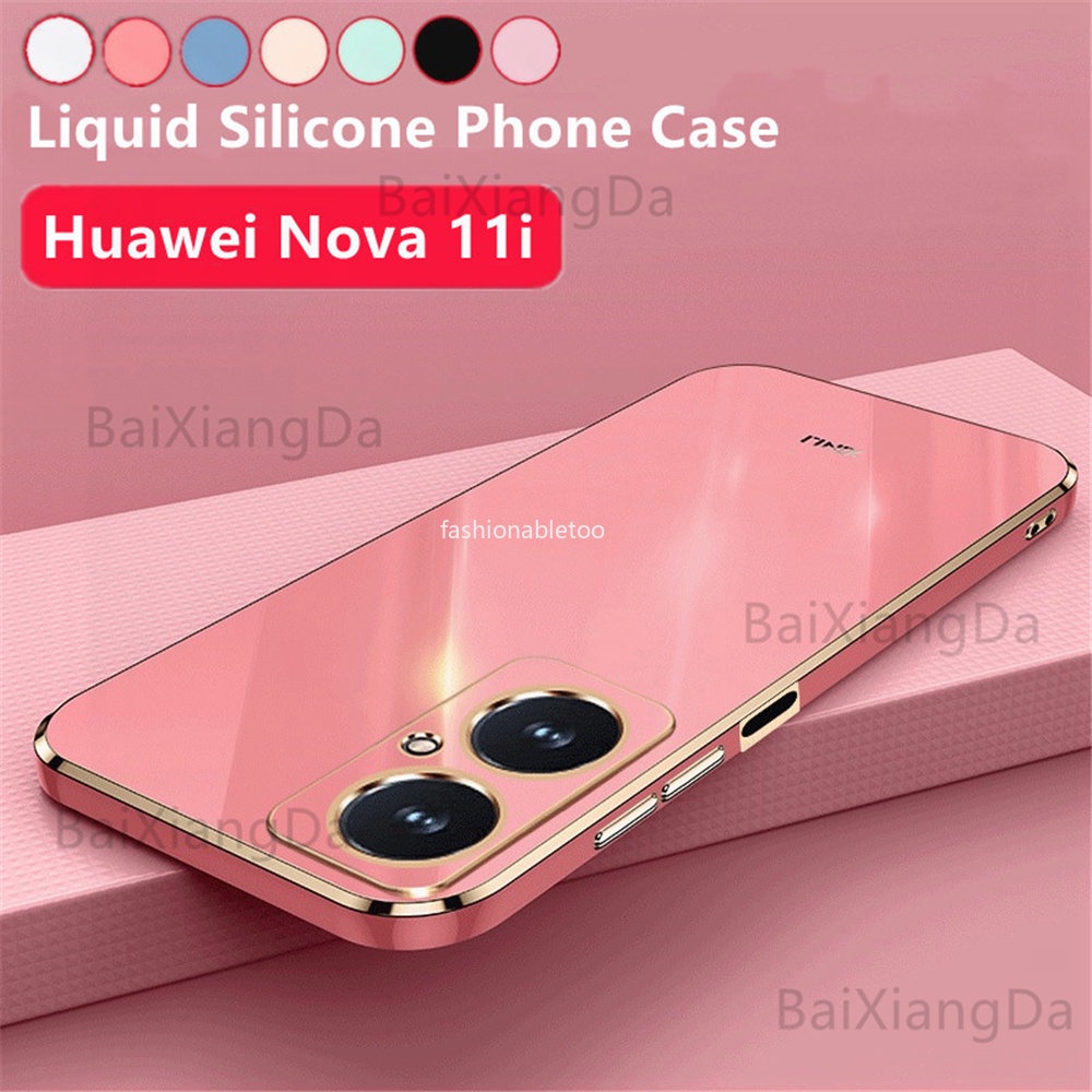 เคสซิลิโคนนิ่ม ทรงสี่เหลี่ยม กันกระแทก สําหรับ Huawei Nova 11 pro Ultra 11 i 11pro 11Ultra 11i ...