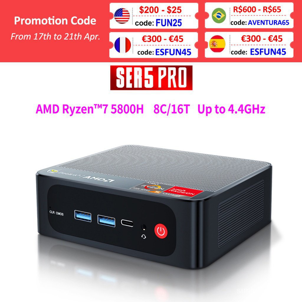 กราฟฟิคคอมพิวเตอร์ beelink ser5 pro Ryzen 5 AMD 5800H Radeon 8 core ...