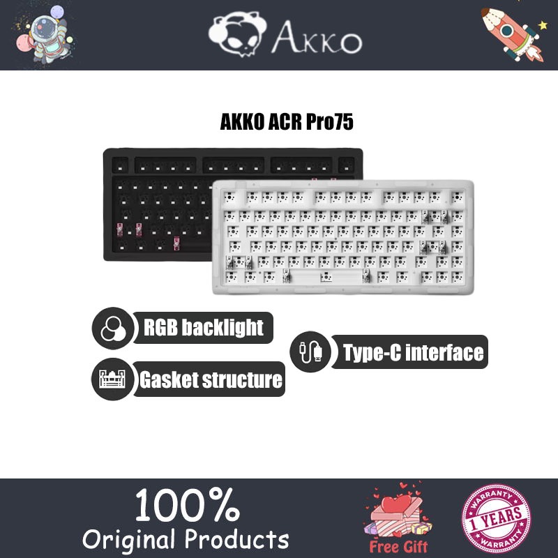 AKKO ACR Pro 75 Wired 75% Gasket Structure Customization KIT | Shopee ...