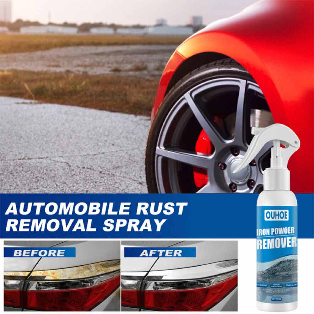 OUHOE Car Rust Removal Spray, Car Iron Remover Spray,Iron Powder ...