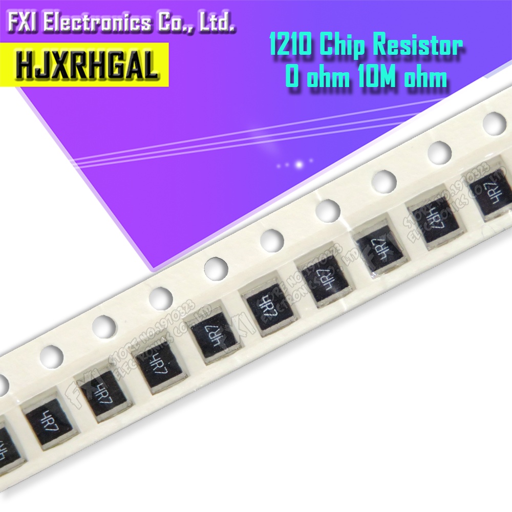 ตัวต้านทานชิป SMD 1210 5% 1/2W 0R-100R 0R 1R 2R 3R 4.7 R 6.2 R 7.5 R 10R 12R 15R 20R 30R 47R 62R ...