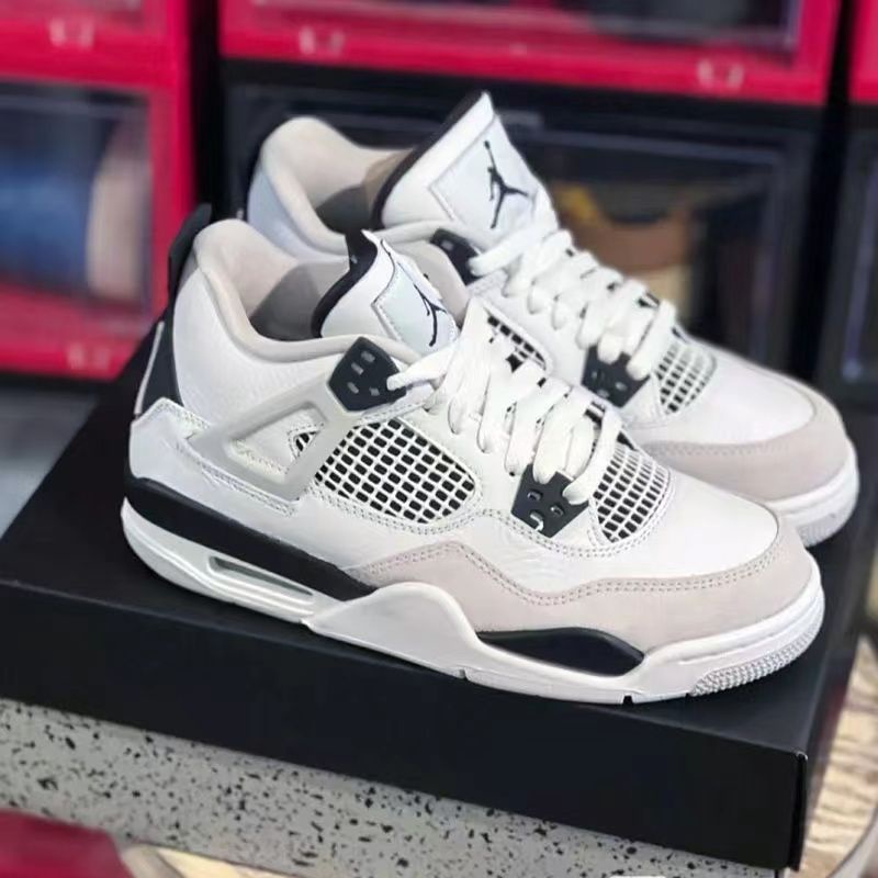 รองเท้าผ้าใบลําลอง รุ่น AJ4 Little White Cement Air Cushion พื้นหนา อเนกประสงค์ เหมาะกับการเล่น ...
