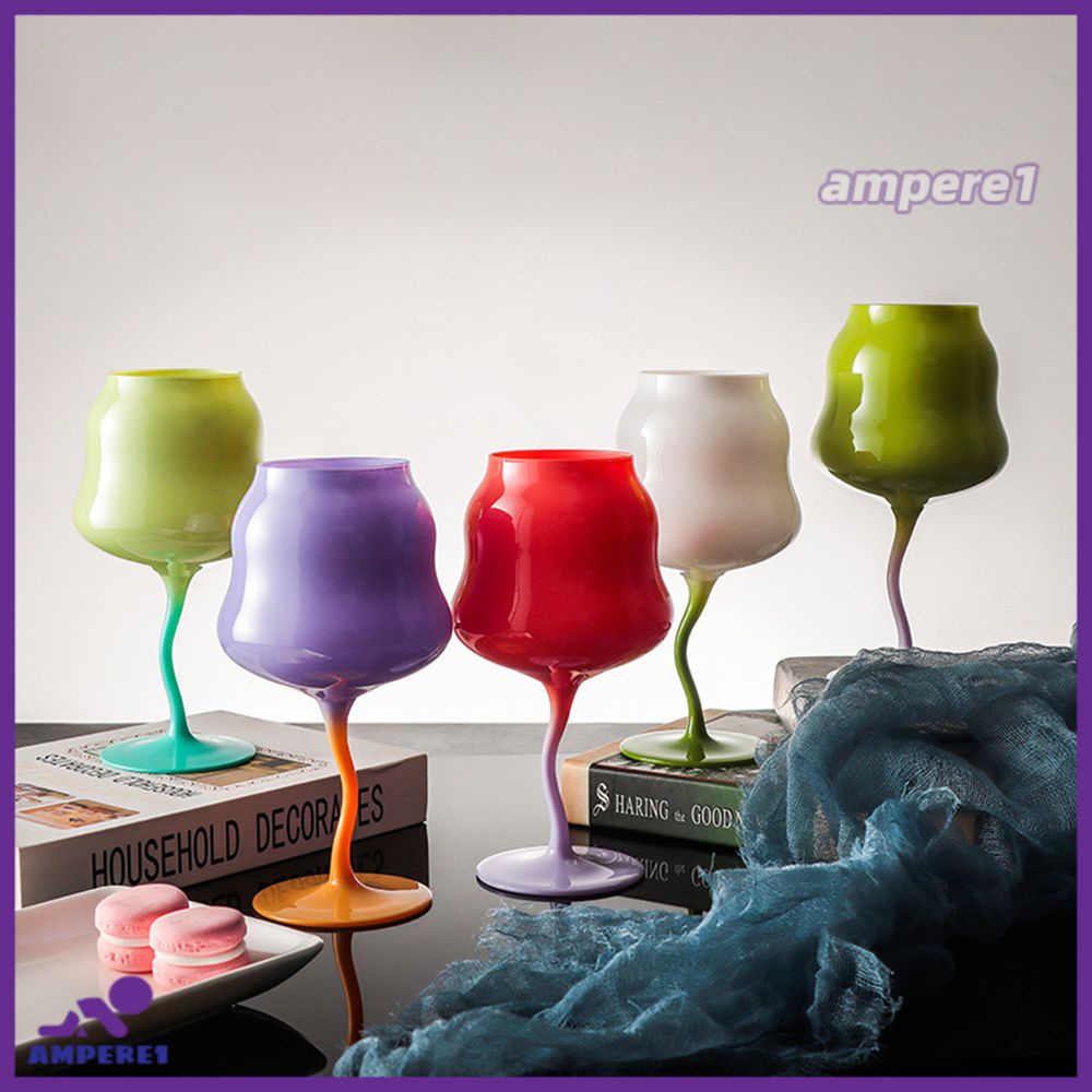 ครีม G Oblet ยุคย้อนยุคแก้วคริสตัลตกแต่งบ้านถ้วยประกายแก้วไวน์ถ้วยน้ำ ...