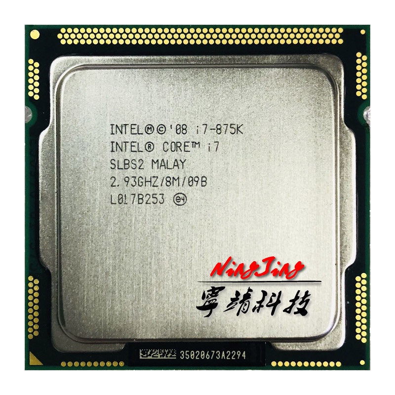 หน่วยประมวลผล CPU Intel Core i7-875K i7 875K i7 875 2.933 GHz LGA 1156 ...