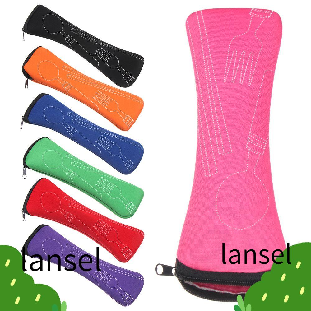 Lansel ใหม่ ถุงใส่ช้อนส้อม แบบพกพา หลากสี สําหรับปิกนิก เดินทาง ...