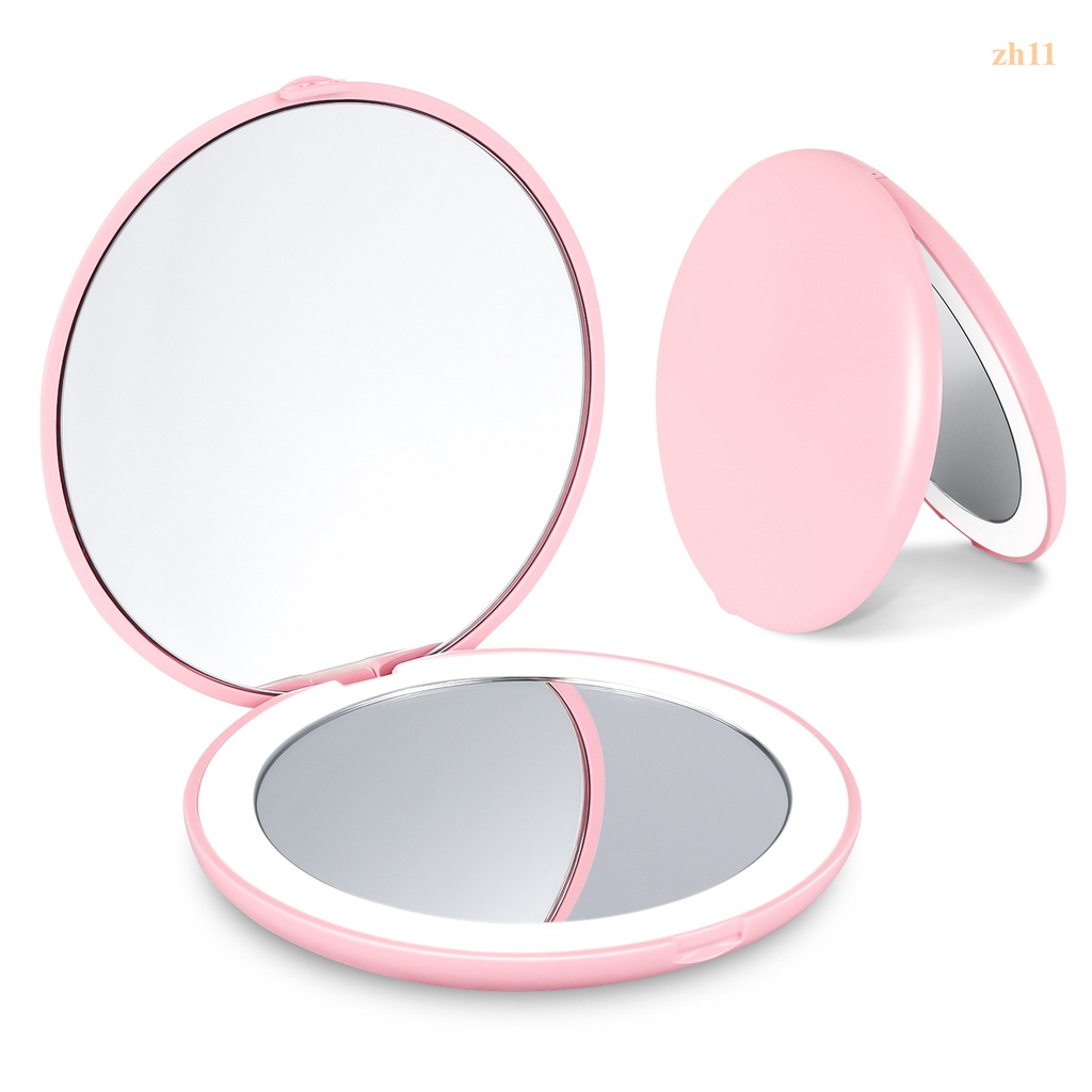 New Compact Pocket Portable USB Chargeable Makeup Mirror Cosmetic Mini ...