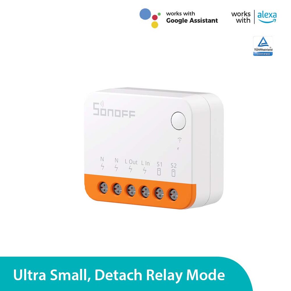 Sonoff MINIR4 โมดูลสวิตช์ต่อสวิตช์เดิมได้ Wi-Fi เปิดปิด ตั้งเวลาผ่านแอป ...