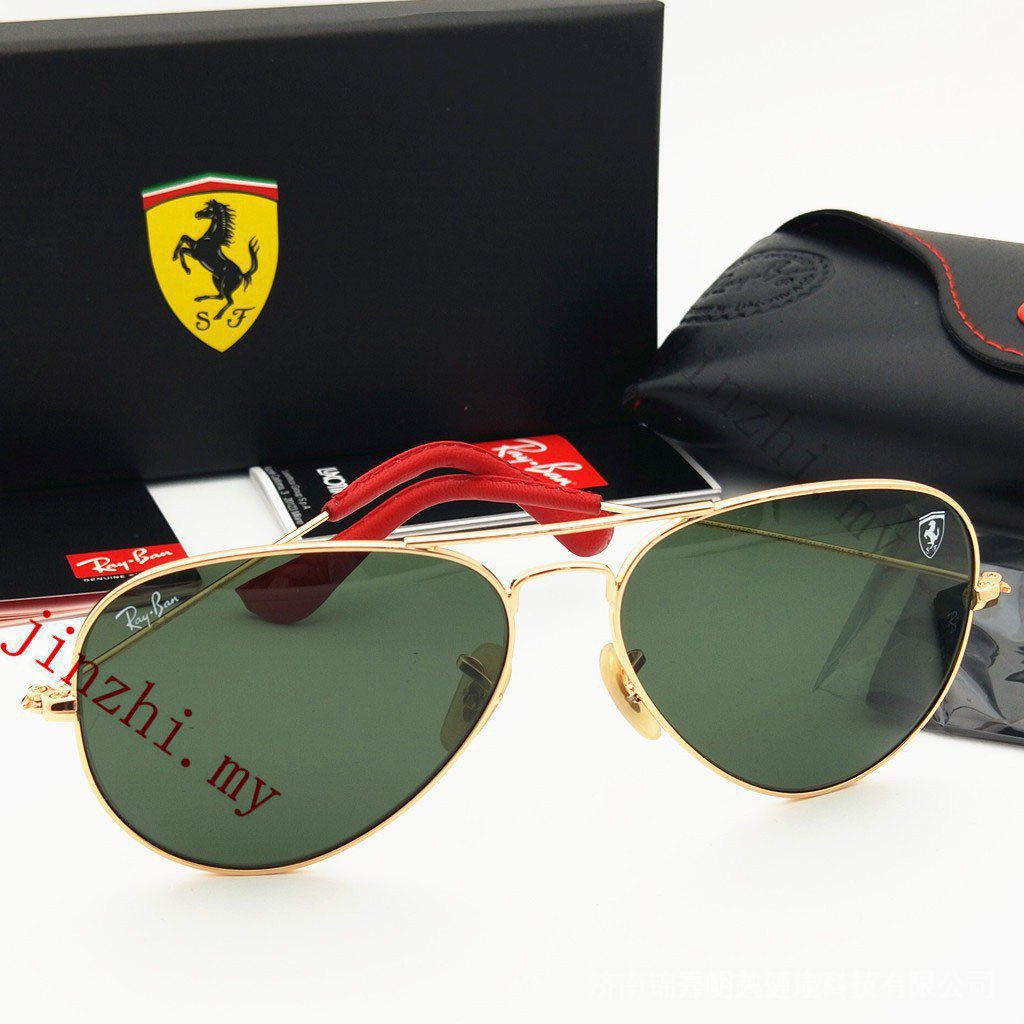 G5vr ของแท้ แว่นตากันแดด B915 Ined (พร้อมส่ง) Ray-Ban Ferrari Aviator ...