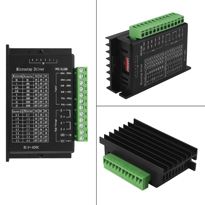 Aaur 2-Phase Stepping Motor Driver Stepper Controller TB6600 9V-42V ...