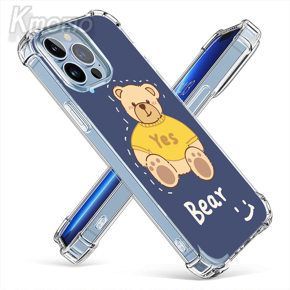 【หมีนําโชค】เคสโทรศัพท์มือถือ Tpu ใส กันกระแทก สําหรับ Oppo A78 5g A17