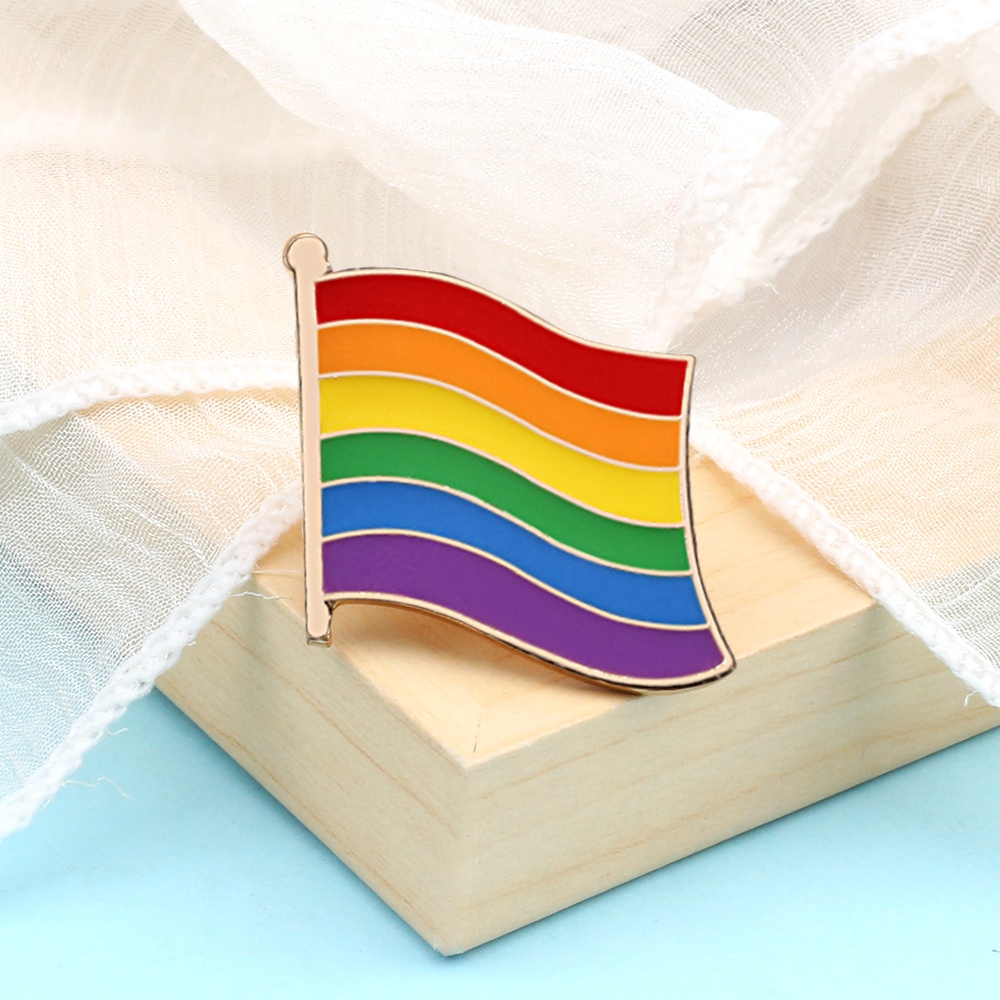 เครื่องประดับ เข็มกลัด รูปธงชาติ LGBTQ สัญลักษณ์หัวใจ สีรุ้ง แบบ ...