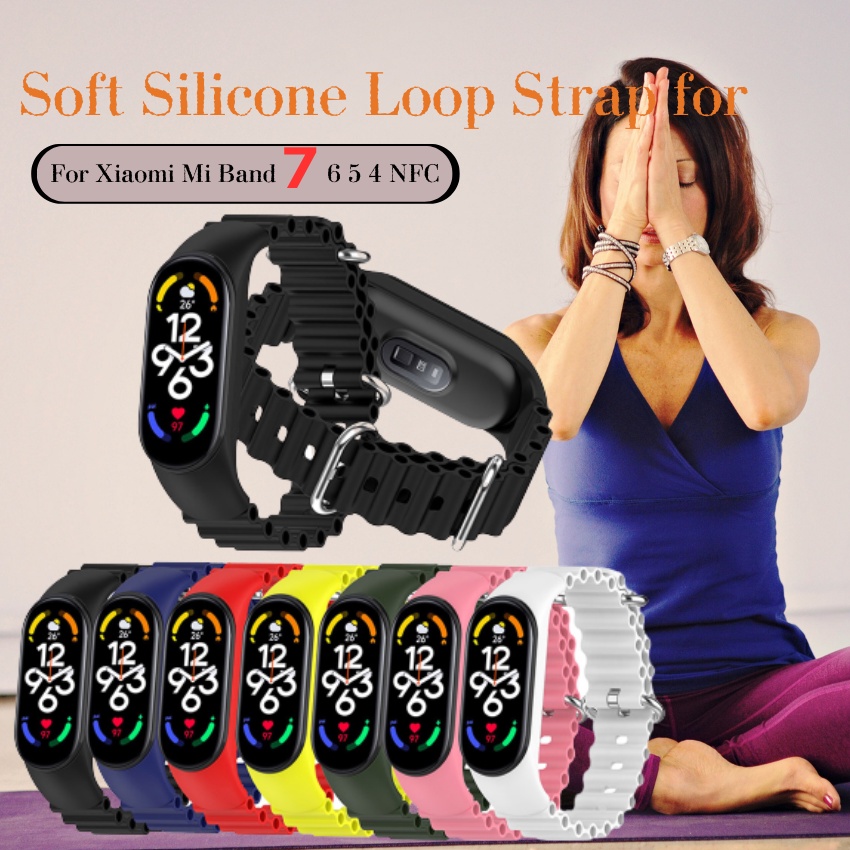 สายนาฬิกาข้อมือซิลิโคน ทนทาน แบบเปลี่ยน สําหรับ Xiaomi Mi Band 7 6 5 4 3 | Shopee Thailand