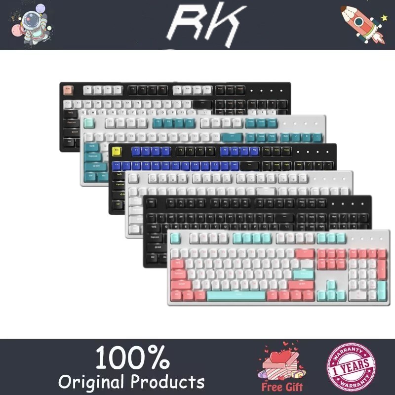 Royal Kludge RK87 คีย์บอร์ดเมคคานิคอล แบบใช้สาย 104 คีย์ พร้อมเอฟเฟคไฟ ...