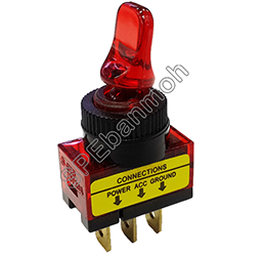 R13-110B-01/R สวิทช์โยก มีไฟ TAIWAN SCI (Toggle Switch) 12VDC 20A ...