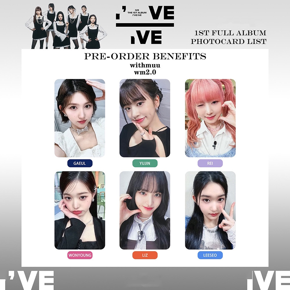 อัลบั้ม IVE ALBUM LOVE DIVE AFTER LIKE I'VE IAM KITSCH ALBUM RANDOMCARD LOMO CARD PHOTOCARD ...