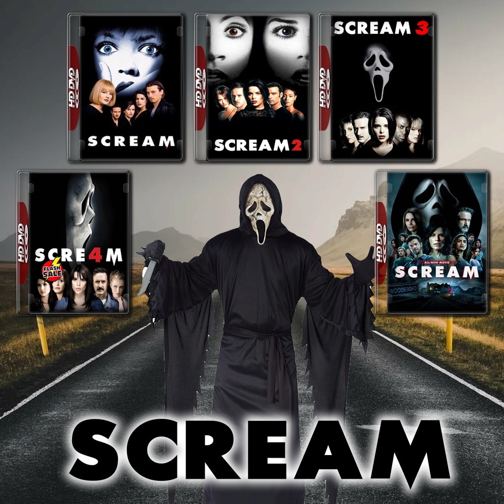 DVD ดีวีดี SCREAM สครีม หวีดสุดขีด ภาค 1 - 5 DVD Master เสียงไทย (เสียง ...
