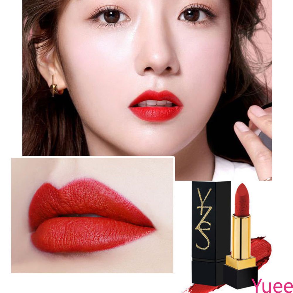 Yzs Black Gold Square Tube Velvet Matte ลิปสติก Moisturizing ทนทานกันน้ำ Non-Decolorizing ...