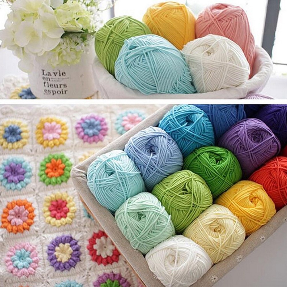 Ja4ply สินค้าพร้อมส่งThai (YM)ไหมพรมคอตตอนนม 4ply/50สี น้ำหนัก50กรัม ...